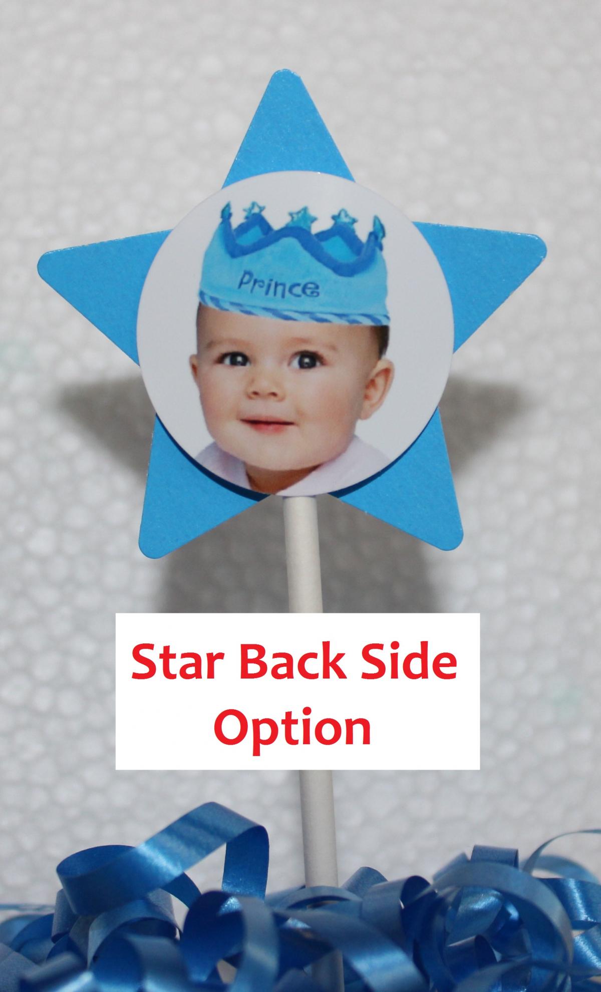 Photo Personalized Prince Crown Cupcake Party Toppers - Custom on Luulla